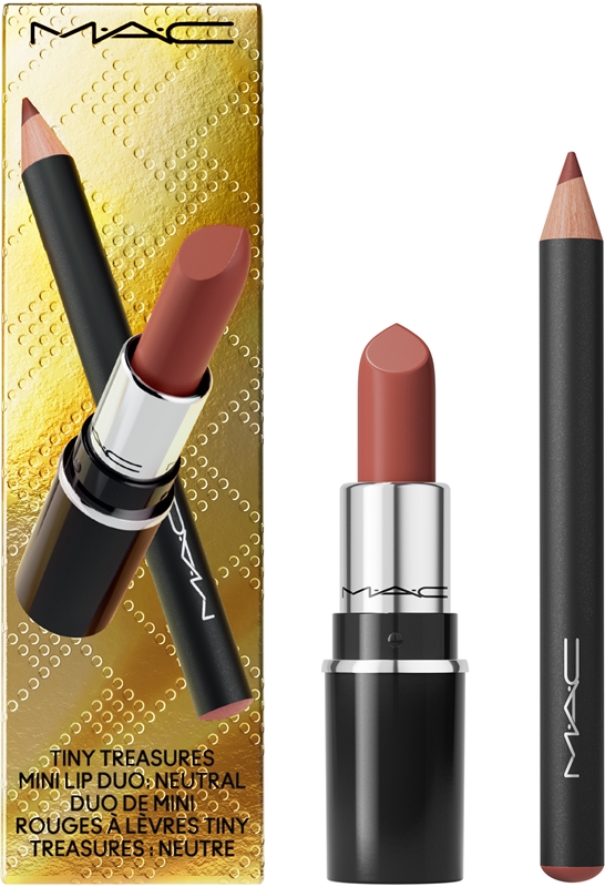 MAC Cosmetics Holiday Tiny Treasures Mini Lip Duo подаръчен комплект за устни цвят Neutral ...