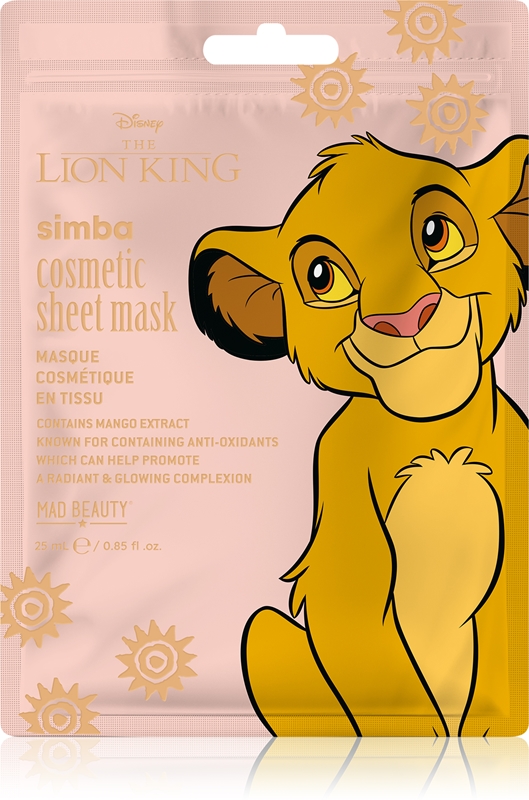 Mad Beauty Lion King Simba Revitalising Cloth Mask | notino.ie