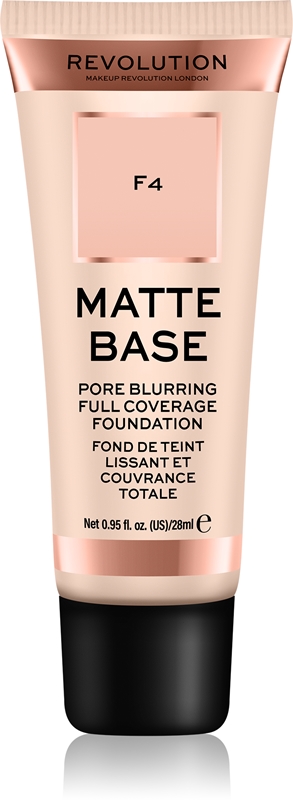 Makeup Revolution Matte Base Foundation med høj dækkeevne | notino.dk