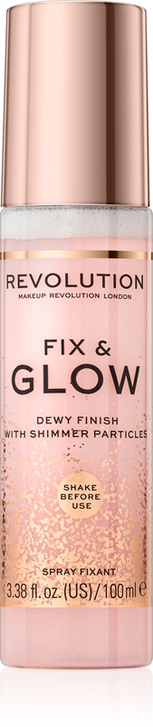 Makeup Revolution Fix & Glow spray fixador de maquilhagem com efeito ...