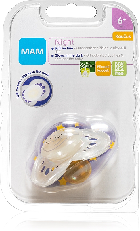 MAM Night Natural Rubber 6m+ dudlík | notino.cz