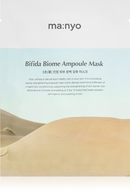 ma:nyo Bifida Biome soothing sheet mask to restore the skin barrier ...