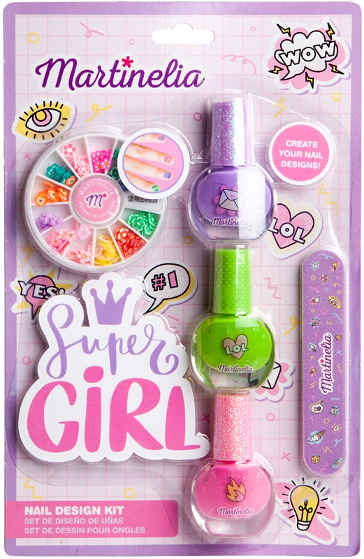 Martinelia Super Girl Nail Design Kit set for children | notino.ie