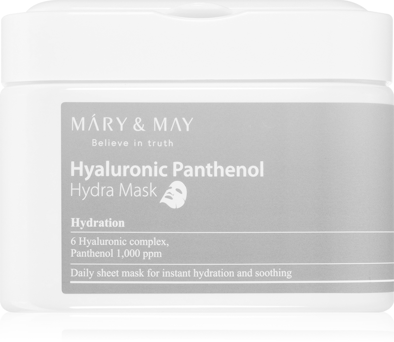 MARY & MAY Hyaluronic Panthenol Hydra Mask sheet mask set for intensive ...