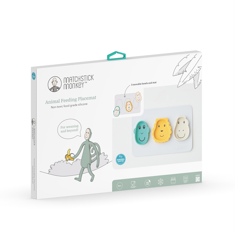 Matchstick Monkey Animal Snack Mat dinnerware set Monkey, Lion ...