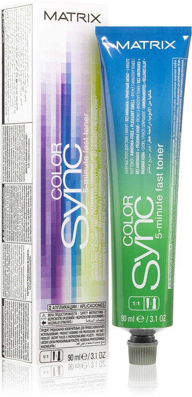 Matrix Color Sync 5-minute Fast Toner pusiau ilgalaikiai plaukų dažai ...