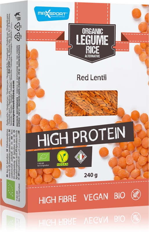 Max Sport Organic Legume Rice Red Lentil proteínové cestoviny | notino.sk
