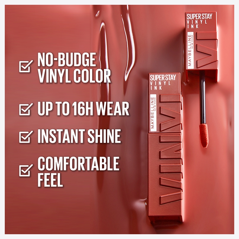 Maybelline SuperStay Vinyl Ink rouge à lèvres liquide longue tenue ...