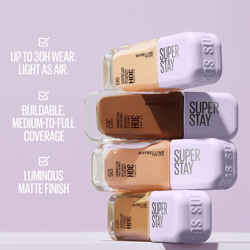 MAYBELLINE NEW YORK SuperStay Lumi-Matte long-lasting foundation ...