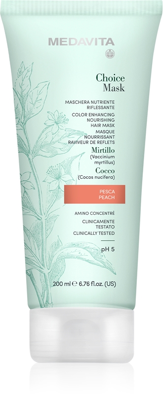 Medavita Choice Peach vyživujúca maska pre farbené vlasy | notino.sk