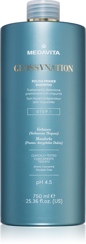 Medavita Glossynation Polish Primer Shampoo shampoing nettoyant doux ...
