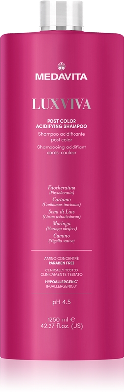 Medavita LUXVIVA Post Color Acidifying shampoing hydratant pour cheveux ...