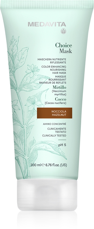 Medavita Choice Hazelnut máscara nutritiva para cabelo pintado | notino.pt
