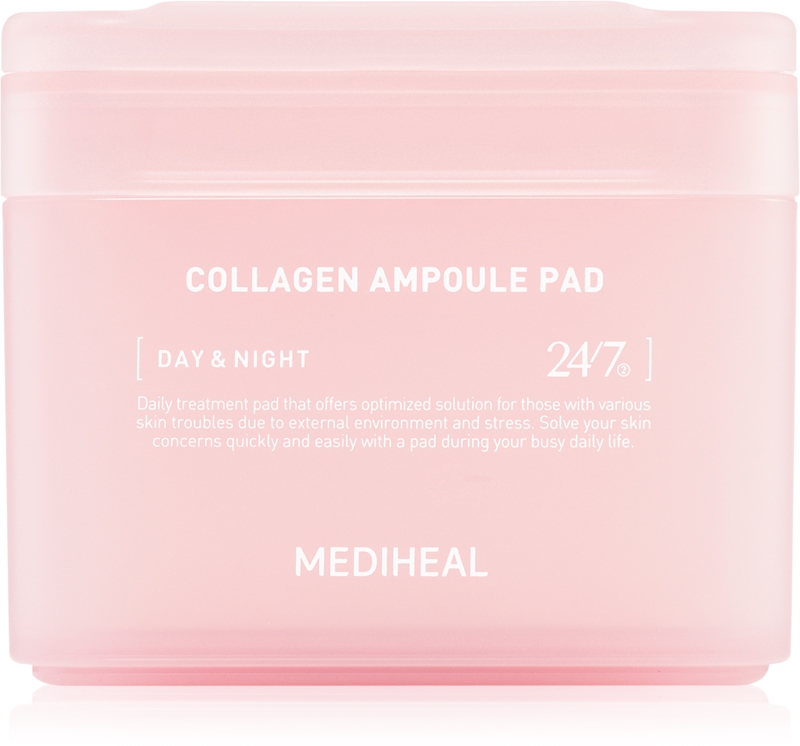 MEDIHEAL Collagen Ampoule Pad almofadas de tonificação para hidratação ...