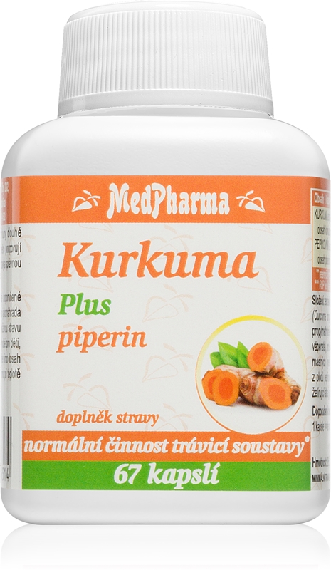 MedPharma Kurkuma Plus piperin kapsle pro podporu trávení | notino.cz