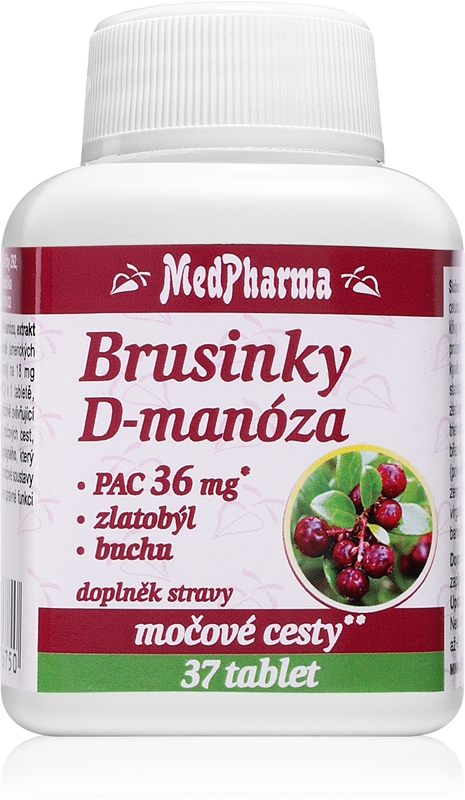 MedPharma Brusinky D-manóza tablety pro podporu zdraví močových cest | notino.cz