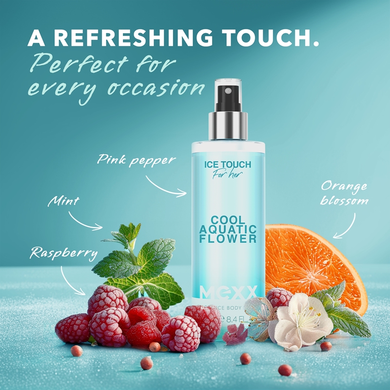 Mexx Ice Touch Cool Aquatic Flower New osvěžující tělový sprej pro ženy | notino.cz