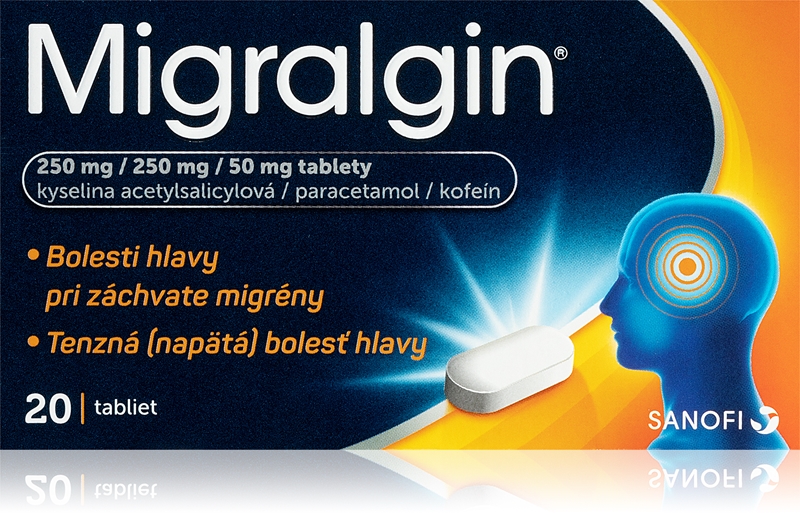 Migralgin Migralgin 250mg/50mg tablety pri bolesti hlavy pri záchvatoch ...