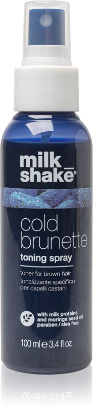 milk_shake® Cold Brunette Toning Spray Spray neutralising brass tones ...