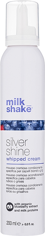 milk_shake® Silver Shine cream mousse for blonde hair neutralising ...