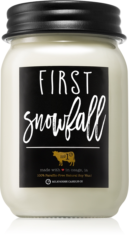 Milkhouse Candle Co. Farmhouse First Snowfall scented candle Mason Jar ...