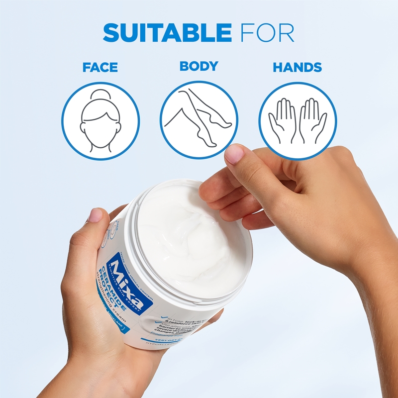 MIXA Ceramide Protect regenerating body cream for sensitive skin ...