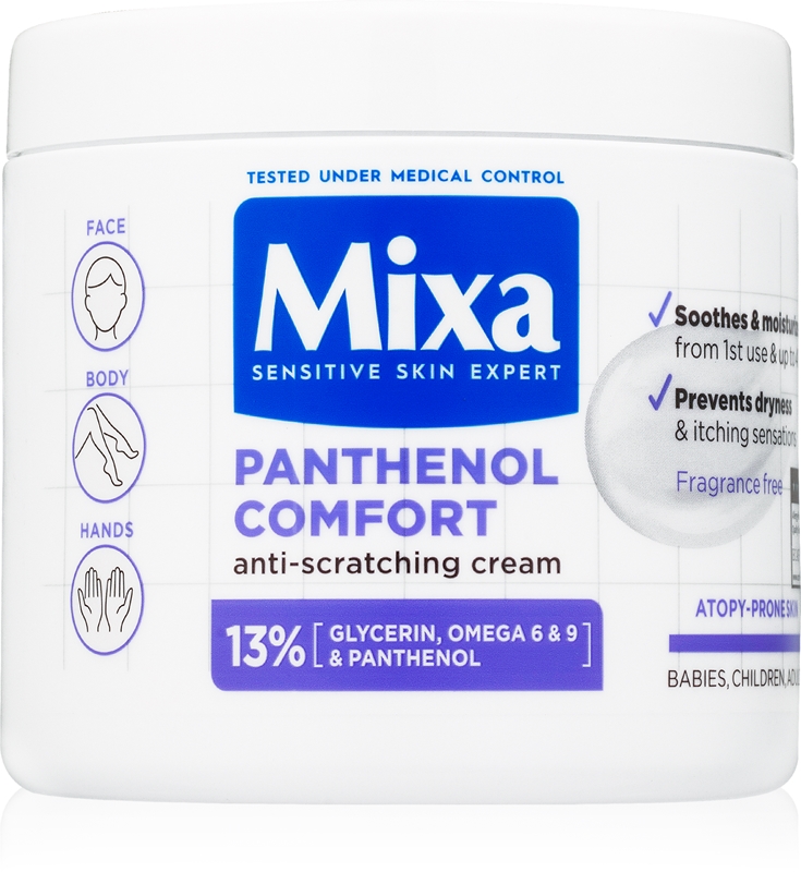 Mixa Panthenol Comfort regenerating body cream for dry and atopic skin ...