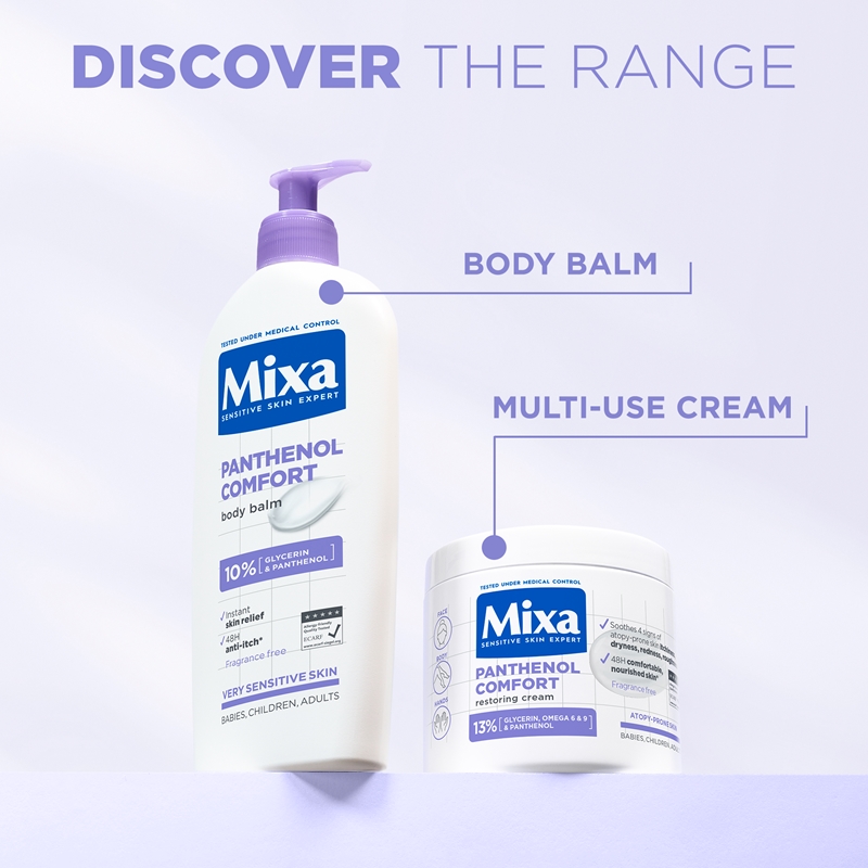 MIXA Panthenol Comfort regenerating body cream for dry and atopic skin ...