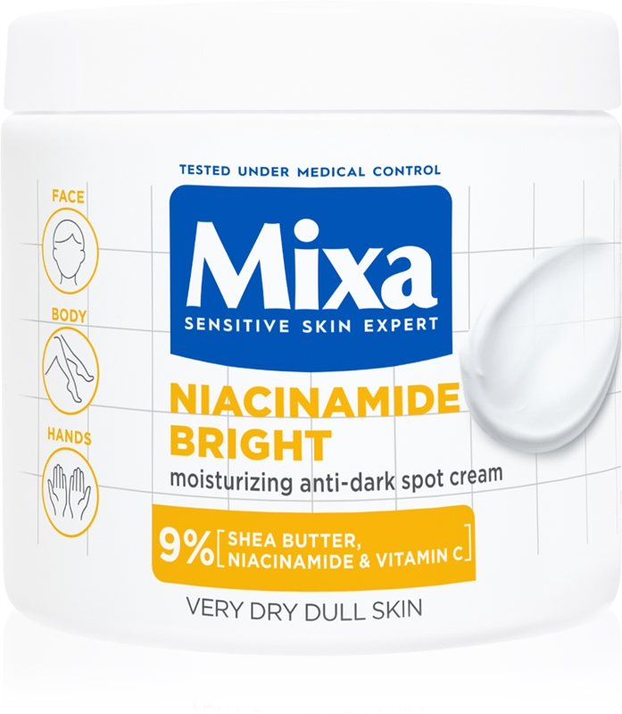 Mixa Niacinamide Bright Crème pour le corps éclat et hydratation ...