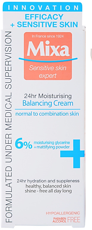 MIXA 24 HR Moisturising Balancing And Moisturizing Cream for Normal and ...