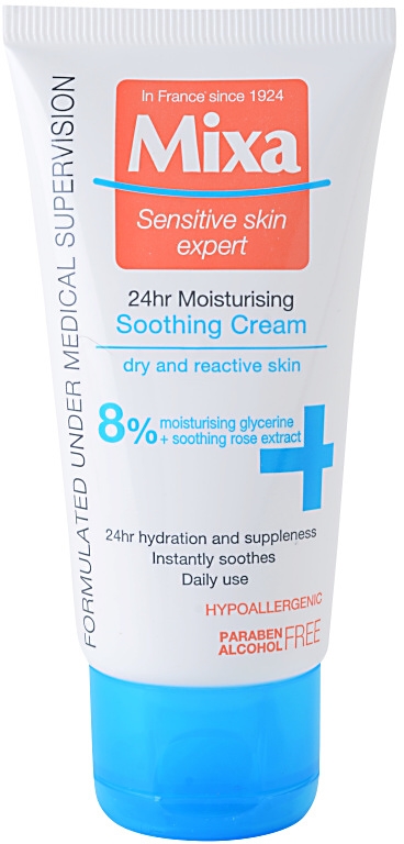 MIXA 24 HR Moisturising Moisturizing And Soothing Cream For Sensitive ...