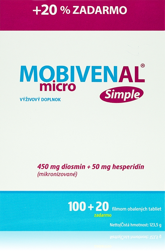 Mobivenal micro Simple tablety na podporu krvného obehu a kognitívnych ...