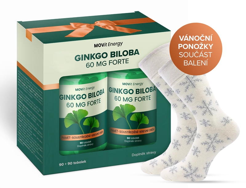Movit Energy Ginko Bilboa 60 mg forte darčeková sada na podporu funkcie ...