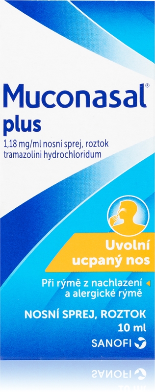 Muconasal Muconasal Plus 1,18 mg/ml nosní sprej, roztok na uvolnění ...
