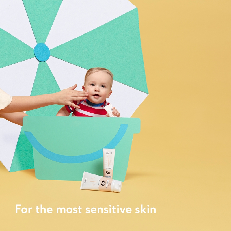 Naif Baby & Kids Mineral Sunscreen SPF 50 crema pentru protectie solara ...