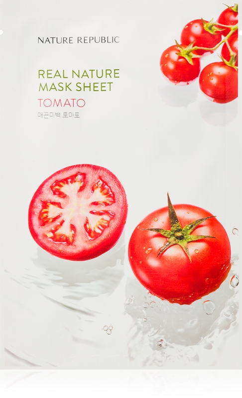 NATURE REPUBLIC Real Nature Tomato Mask Sheet Opfriskende sheetmaske ...