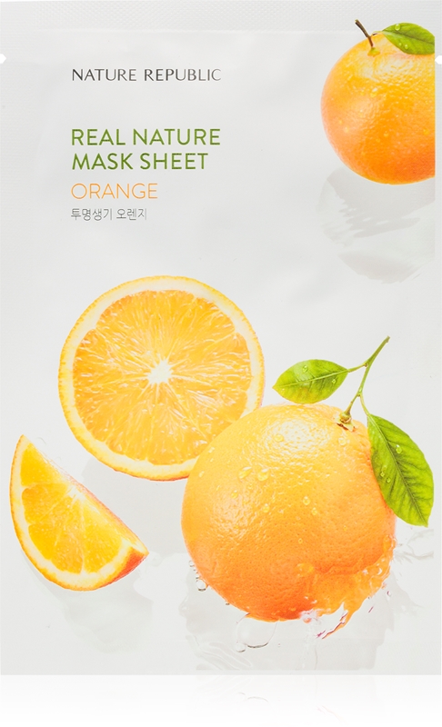 NATURE REPUBLIC Real Nature Orange Mask Sheet masque hydratant en tissu ...