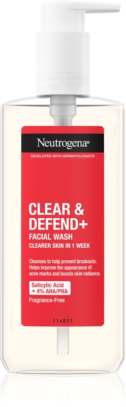 Neutrogena Clear & Defend+ cleansing gel to treat acne | notino.co.uk