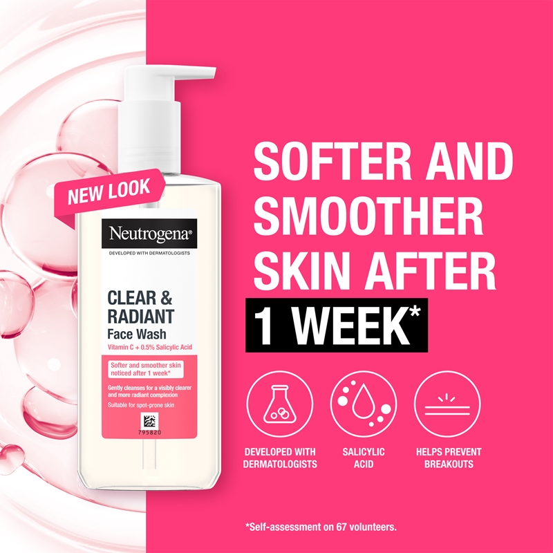 Neutrogena Clear & Radiant почистващ гел | notino.bg