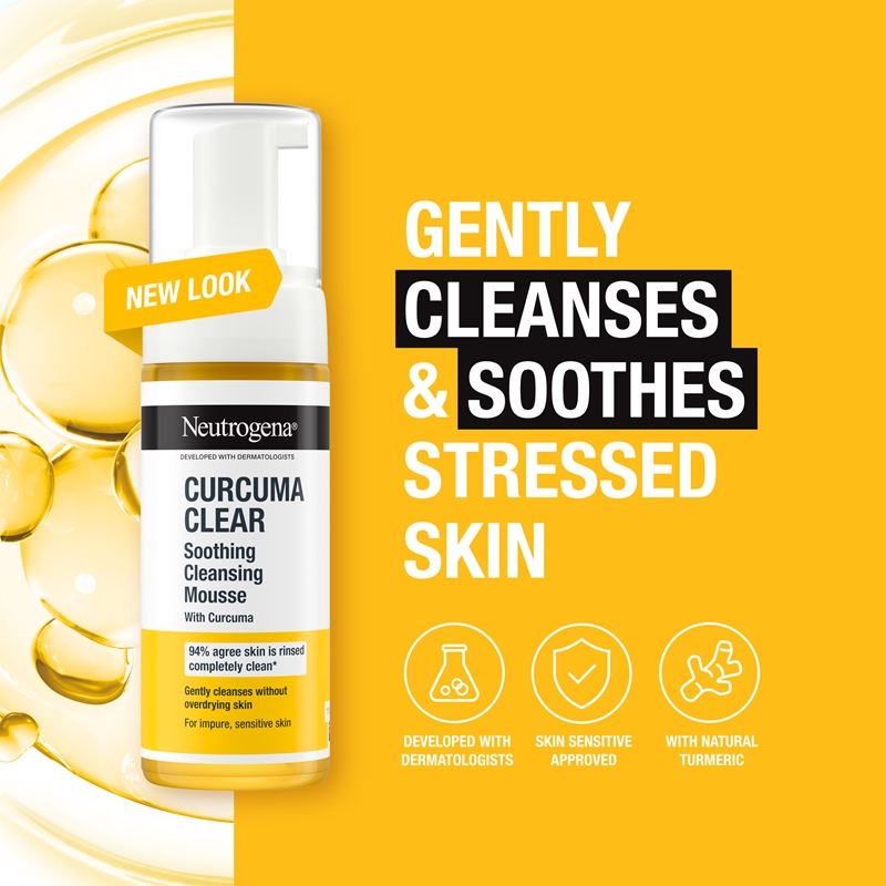 Neutrogena Curcuma Clear mousse detergente lenitiva | notino.it