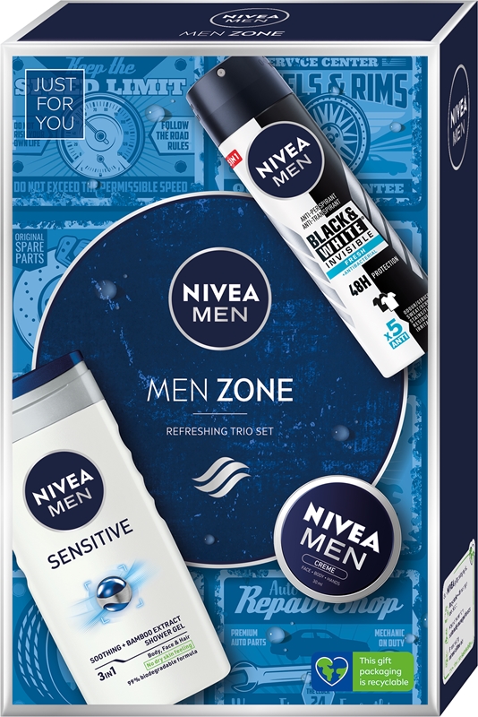 NIVEA MEN Zone Gift Set (for body and face) for men | notino.ie