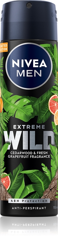 Nivea Men Extreme Wild Cedarwood & Fresh Grapefruit spray anti ...