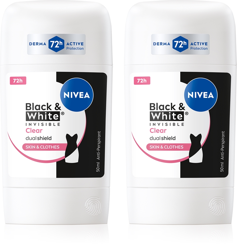 NIVEA Black & White Invisible Clear antyperspirant w sztyfcie wygodne ...