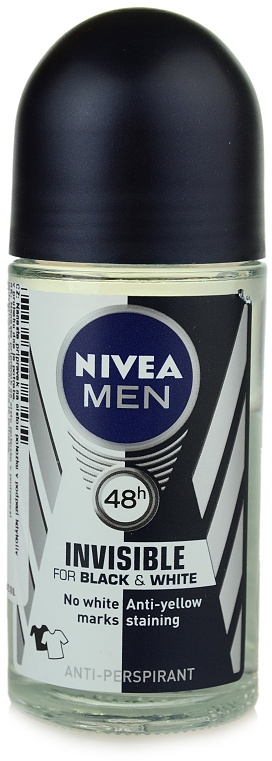 NIVEA MEN Invisible Black & White Antiperspirant Roll-On for men ...