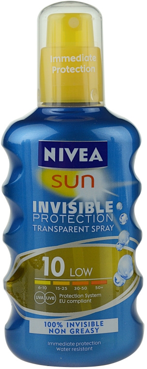 Nivea Sun Invisible Protection spray solar invisível SPF 10 | notino.pt