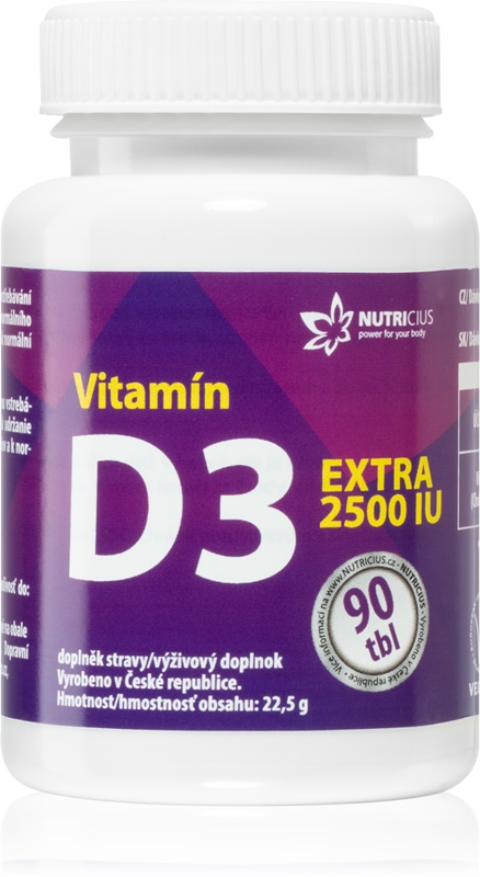 Nutricius Vitamin D3 EXTRA 2500IU výživový doplnok na podporu ...