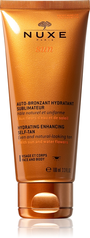 Nuxe Sun Hydrating Enhancing Self-Tan Self Tanning Body and Face Lotion ...
