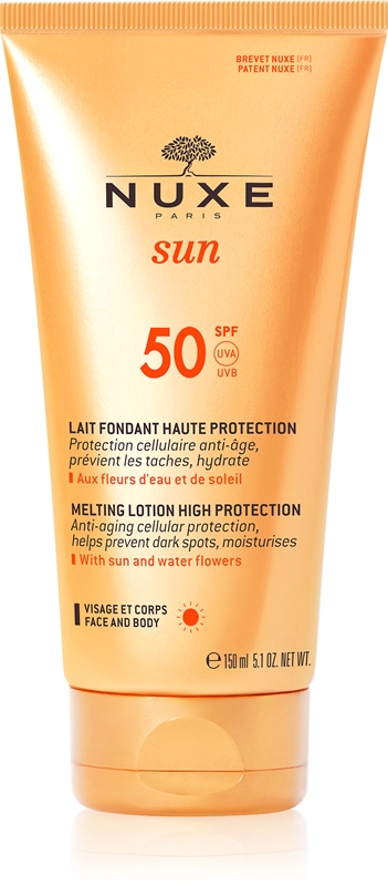 Nuxe Sun Melting Lotion High Protection Protective Sunscreen Lotion SPF ...