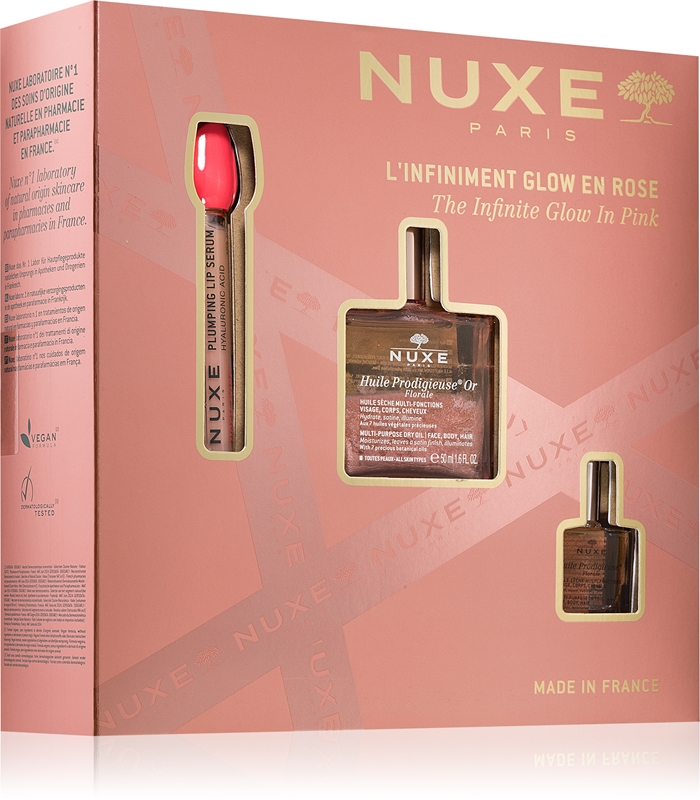 Nuxe The Infinite Glow In Pink gift set for face, body and hair ...