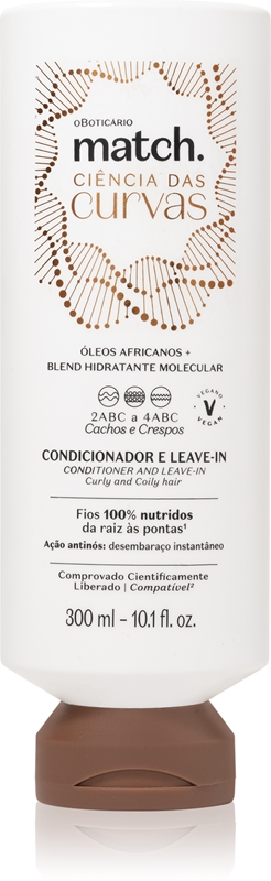 oBoticário Match. Science of Curves Leave - In Conditioner for wavy and ...